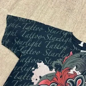 Shirts | Vintage Starlight Tattoo Shirt Mens Large Black Y2k Affliction ...